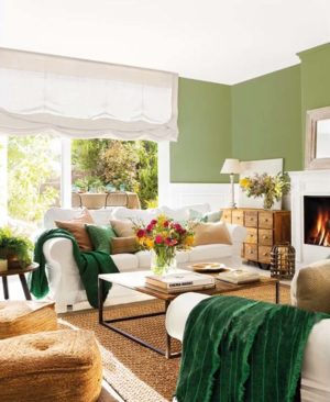 Verde seco nas paredes - Detalhes Mágicos