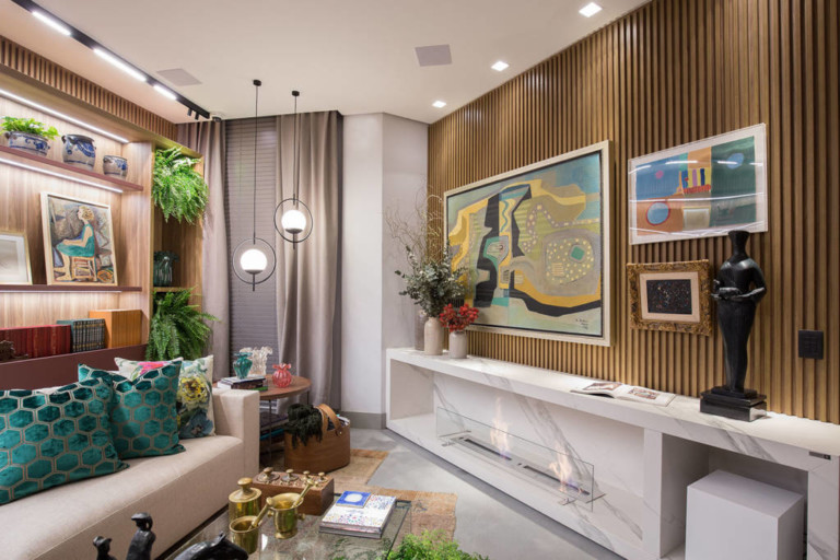 A Sala com Arte do Arquiteto Renato Mello - Detalhes Mágicos